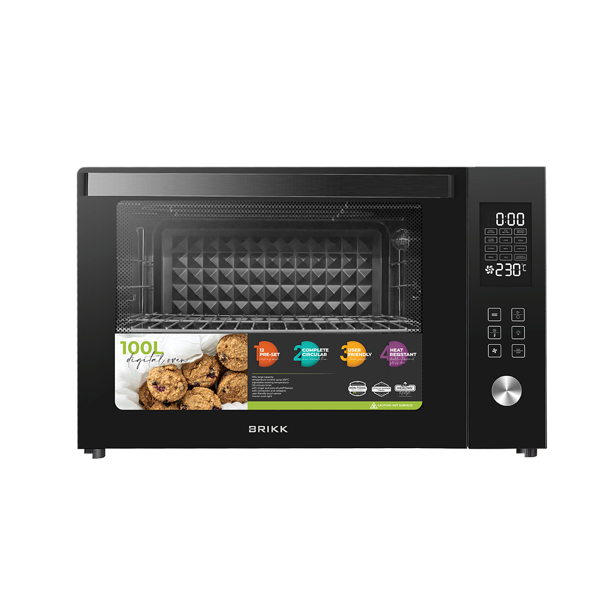 BRIKK 100L DIgital Oven (BSMDO100RD)