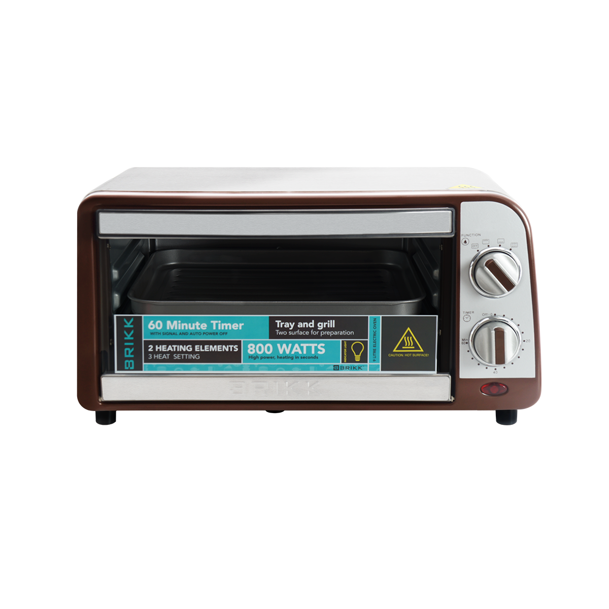 BRIKK 9L Electric Oven (BEOGR09SS)